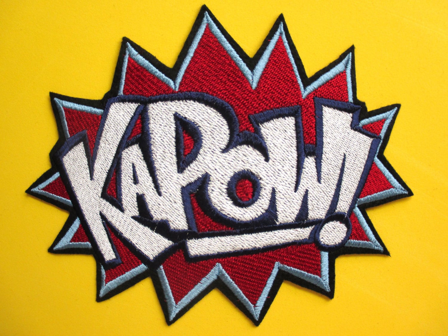 Large Embroidered KAPOW Iron on Patch, Applique, Crafts and Decor ...