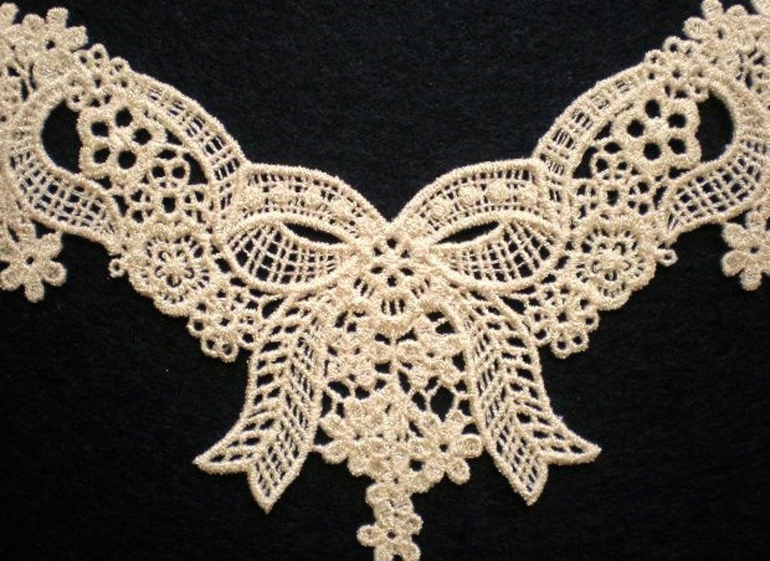 Embroidered Bridal Lace Neckline Lace Necklace Lace Jewelry - Etsy