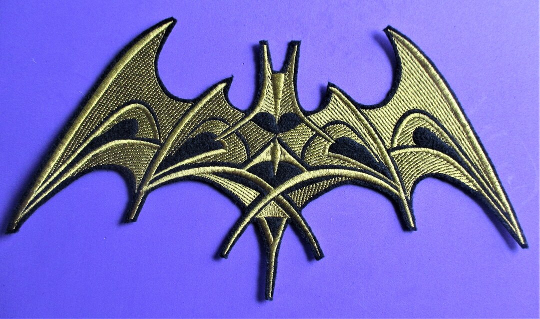 JUMBO 12 Inch Embroidered Batman Bat Man Applique Patch, Jacket Patch ...