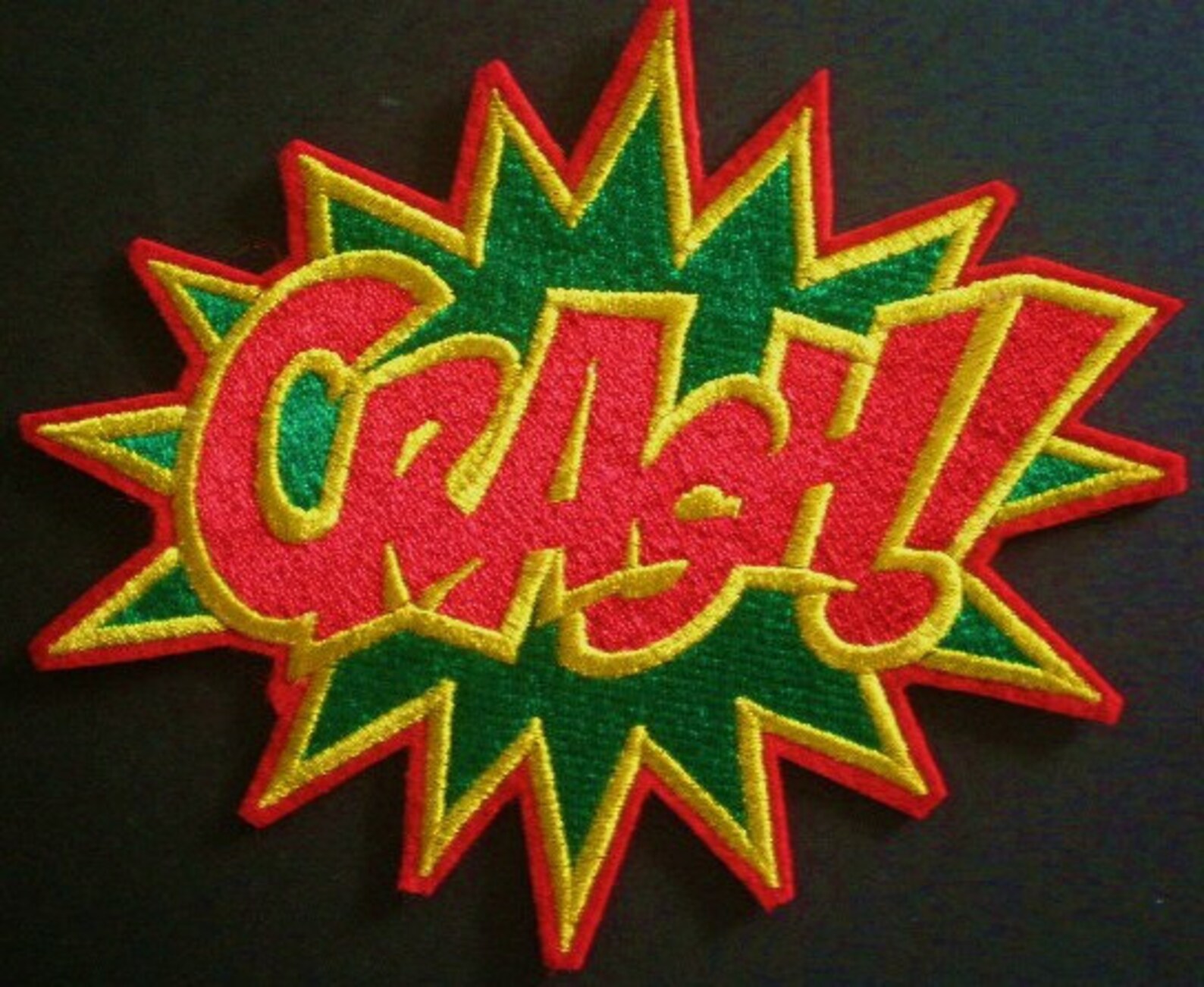 Large Embroidered CRASH Applique Patch Iron-on Patch Super - Etsy