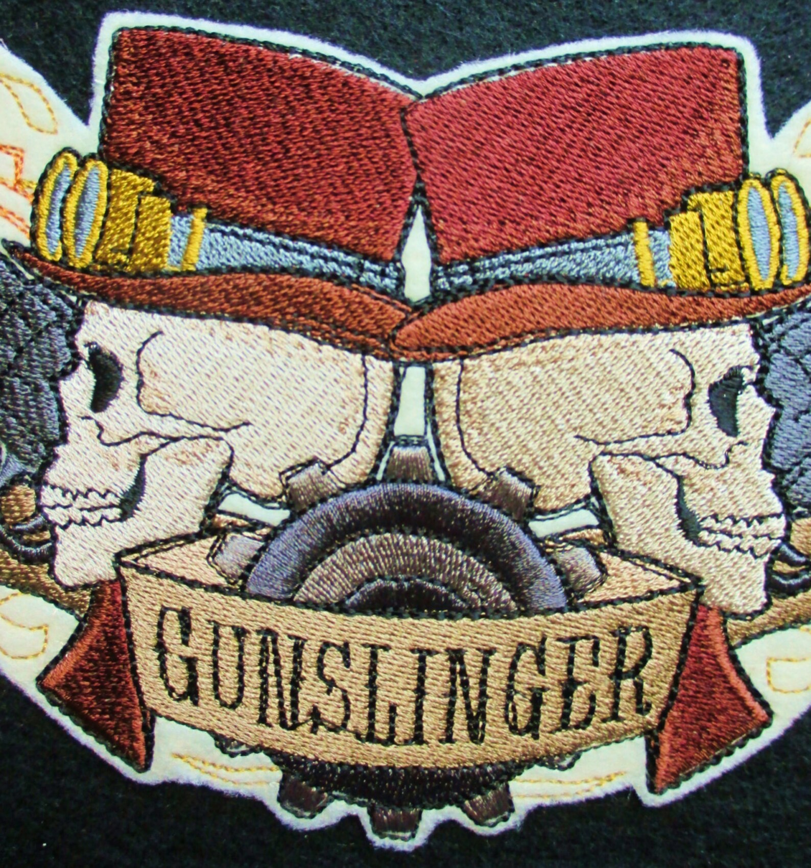 Embroidered Western Steampunk Gunslinger Applique Patch Iron | Etsy