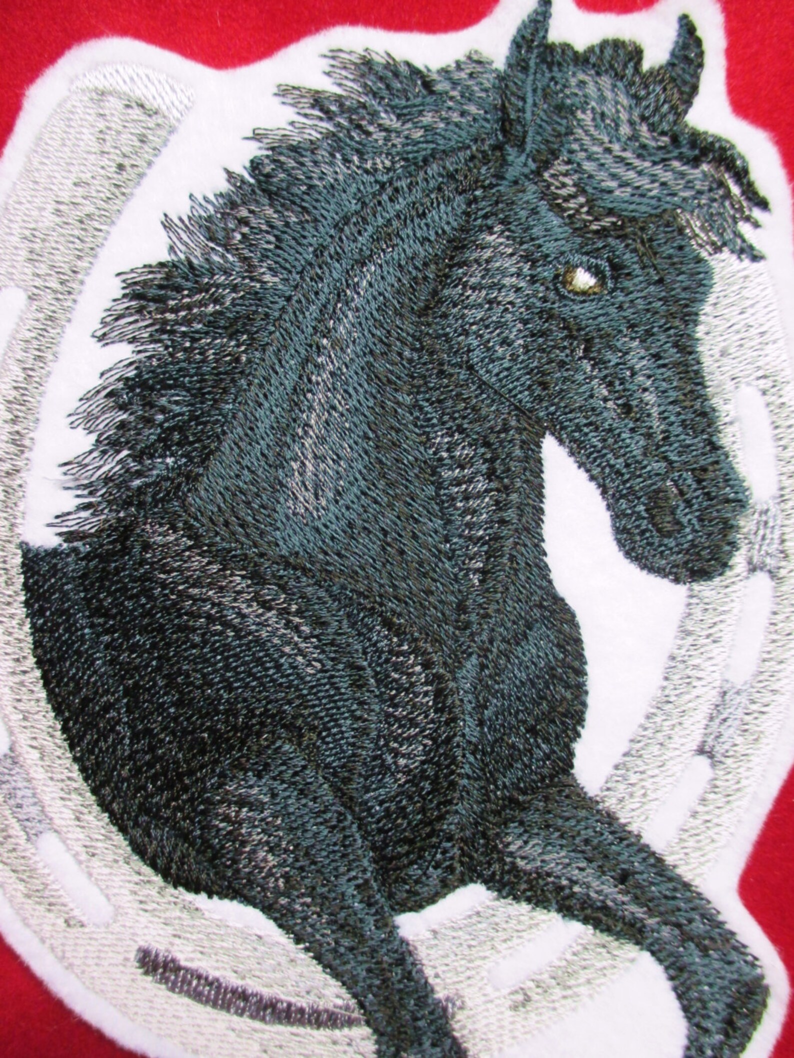 Extra Large Embroidered Horse and Horseshoe Applique Patch - Etsy