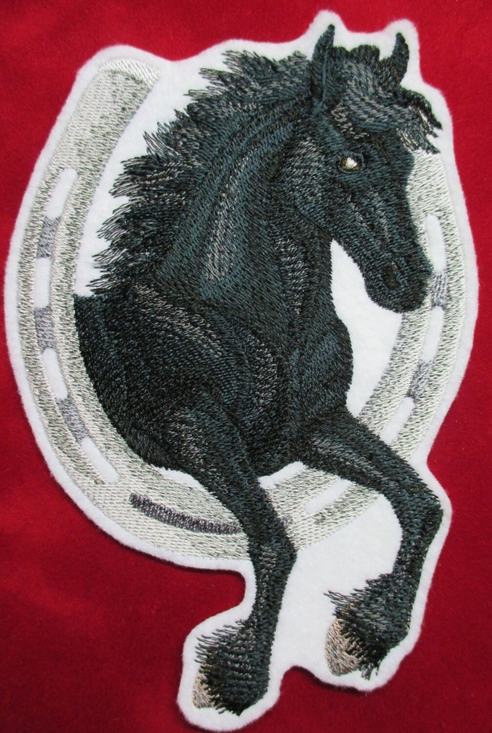 Extra Large Embroidered Horse and Horseshoe Applique Patch - Etsy