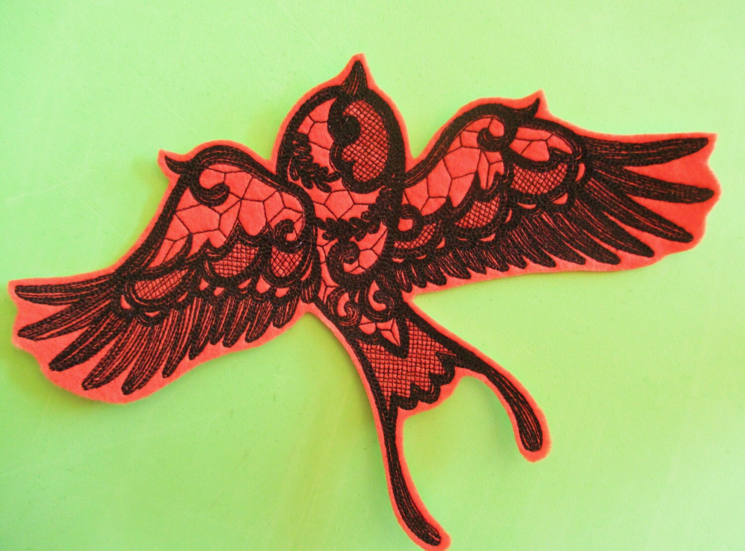 Embroidered Lace-like Swallow Applique Patch Bird Iron On | Etsy