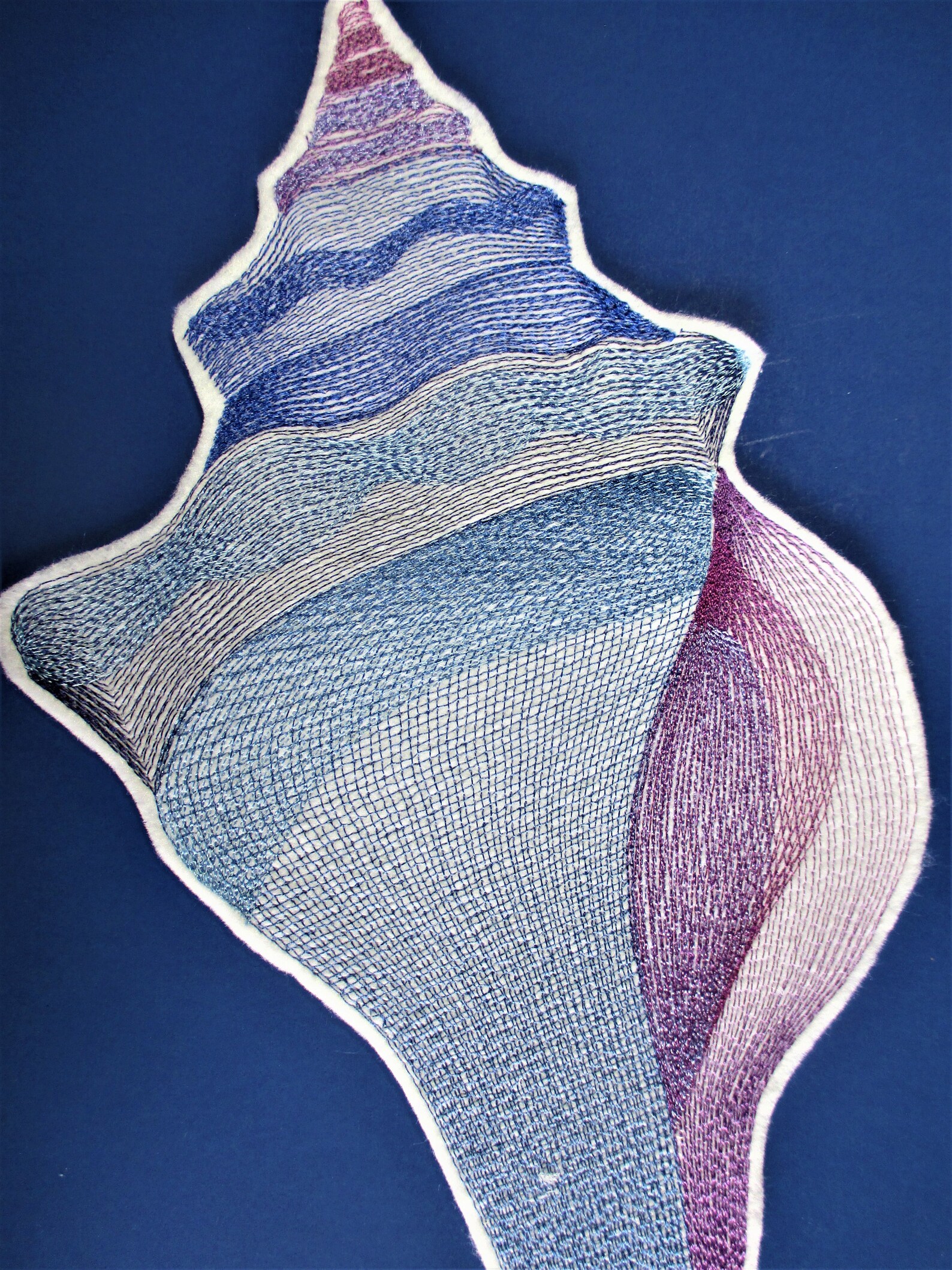 Huge 11.75 Inch Embroidered Applique Patch Whelk Shell in - Etsy