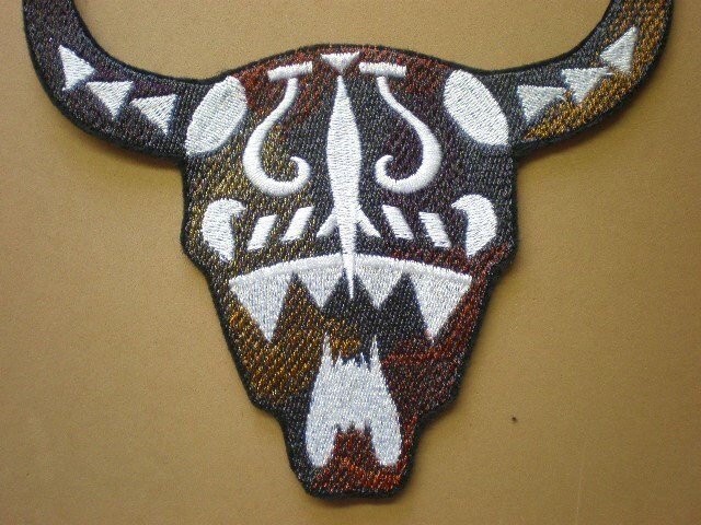 Large Embroidered Southwestern Steer Iron on Applique Patch - Etsy