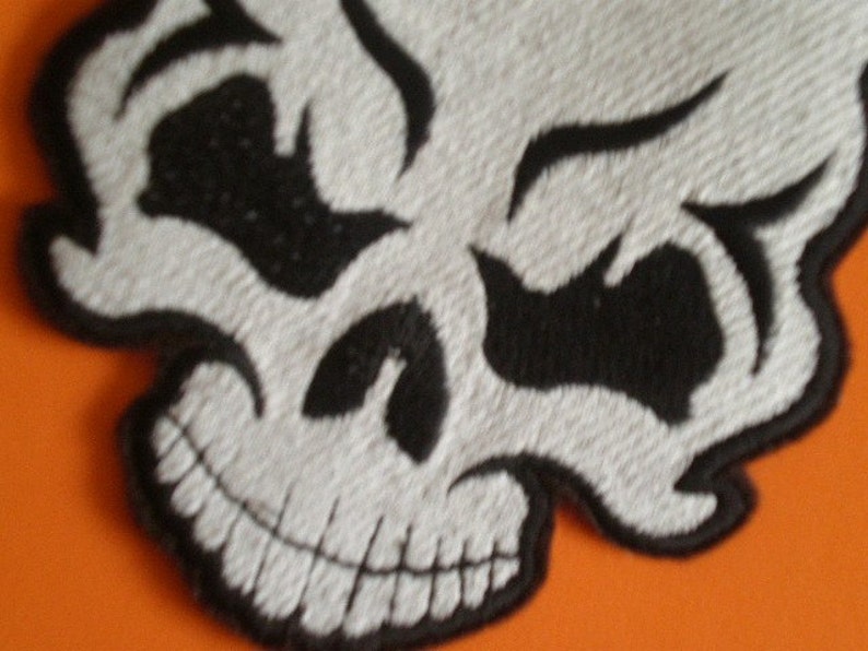 Embroidered Iron on Patch Skull, Skeleton, Day of the Dead, Halloween ...