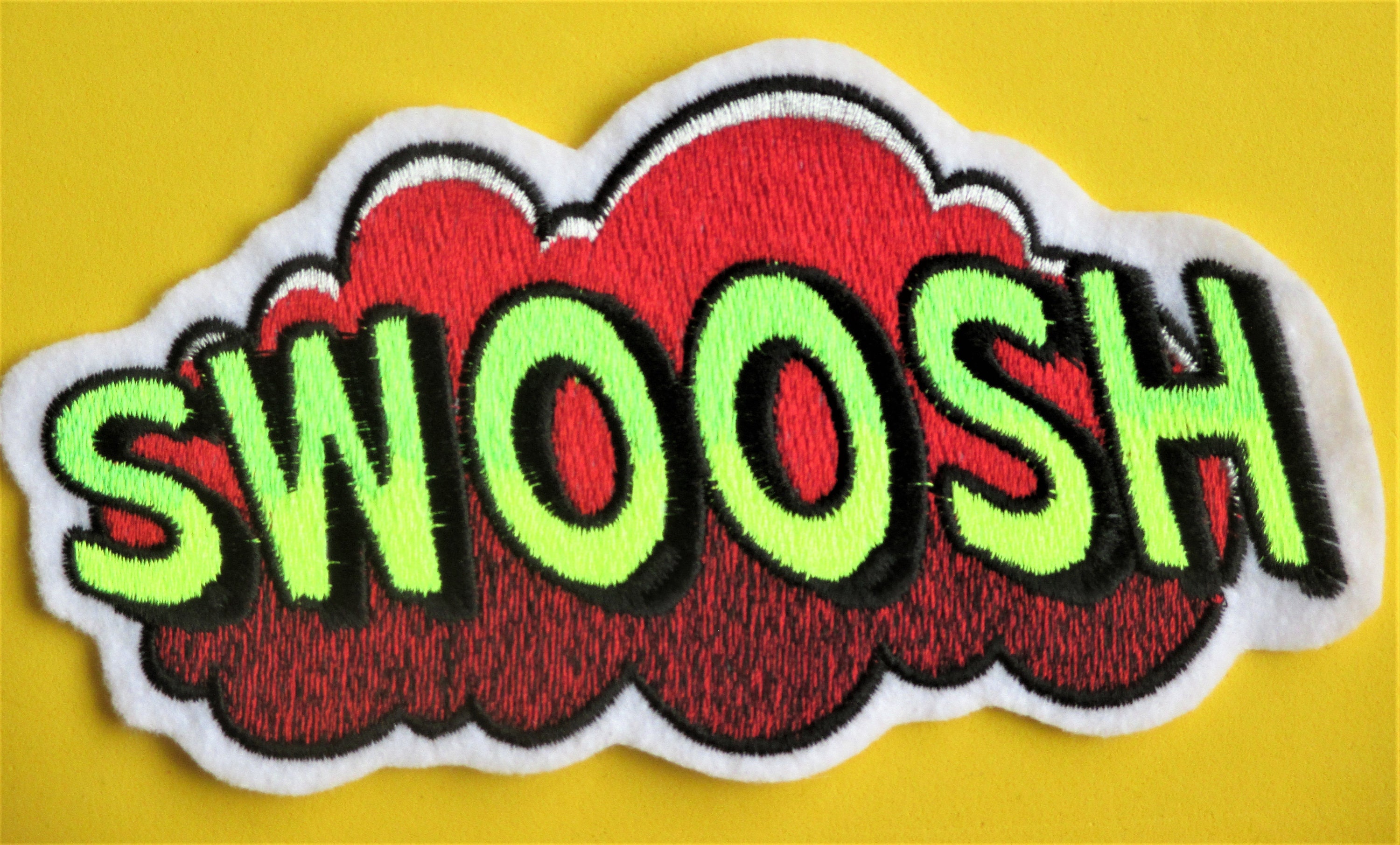 Large Embroidered Comic Book Bubble Patch SWOOSH Patch - Etsy