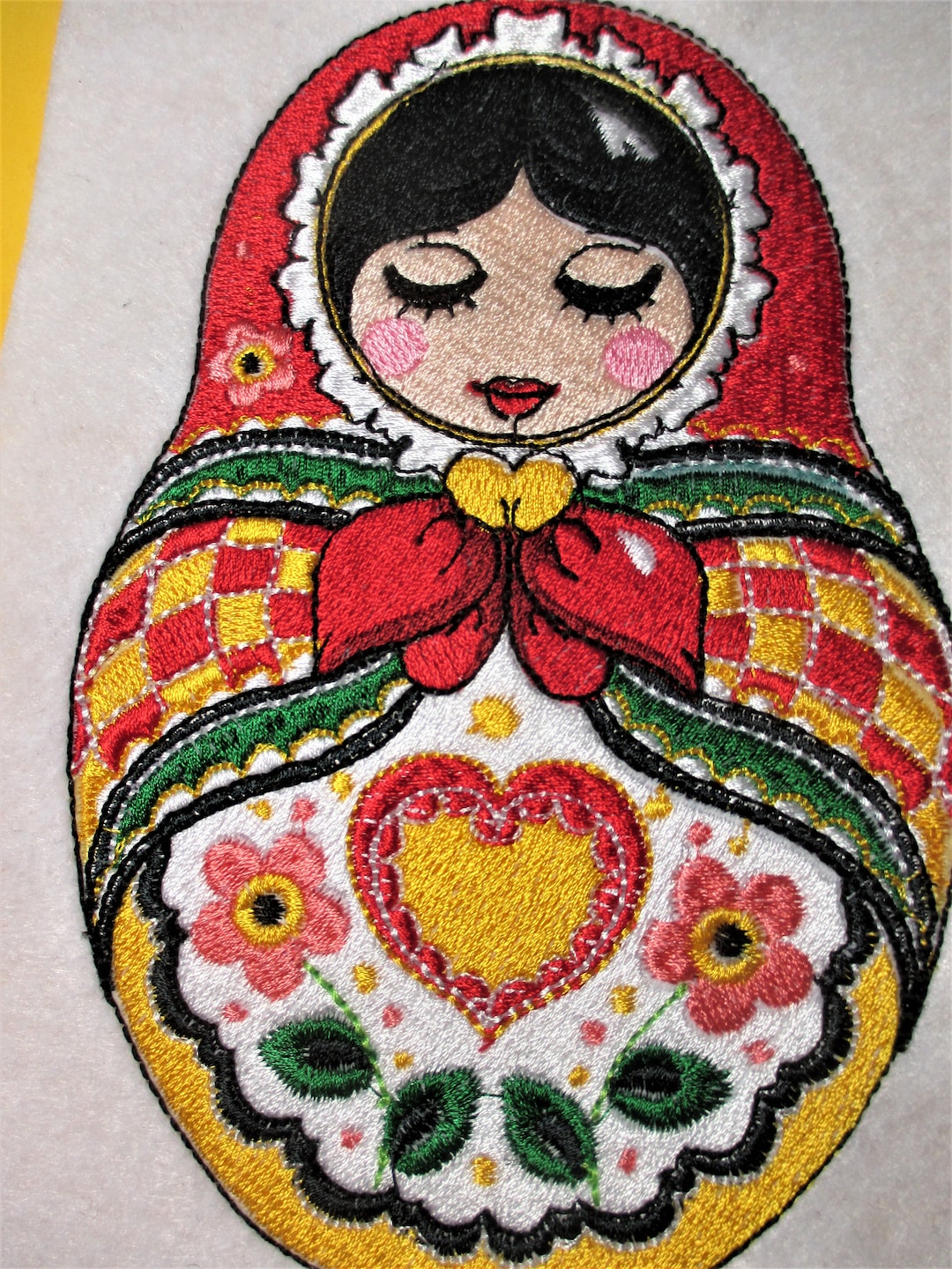 Large Embroidered Mamushka, Matryoshka, Babushka, Nesting Doll ...