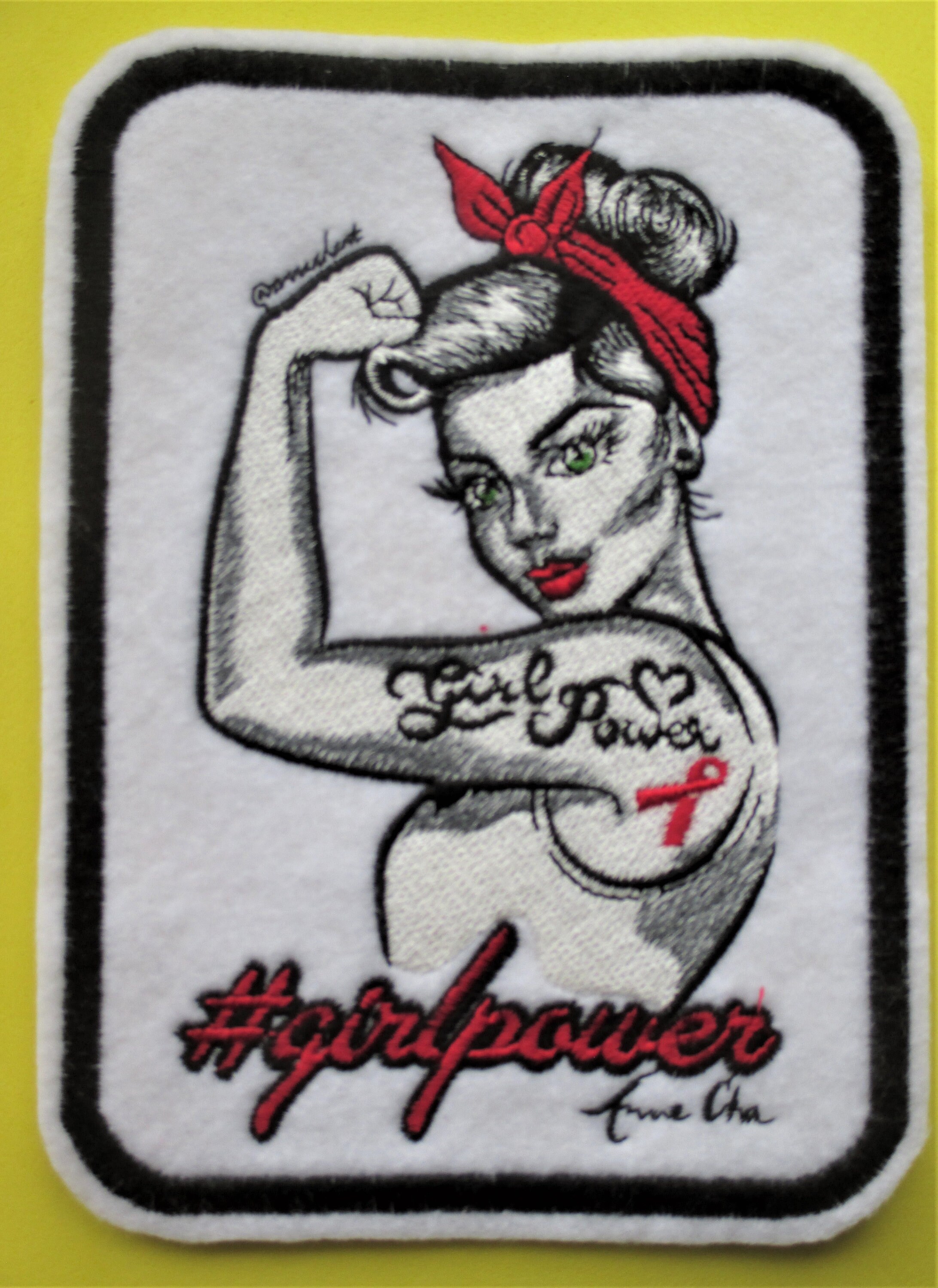 5 X 7 Large Embroidered Girl Power Applique Patch Rosie | Etsy