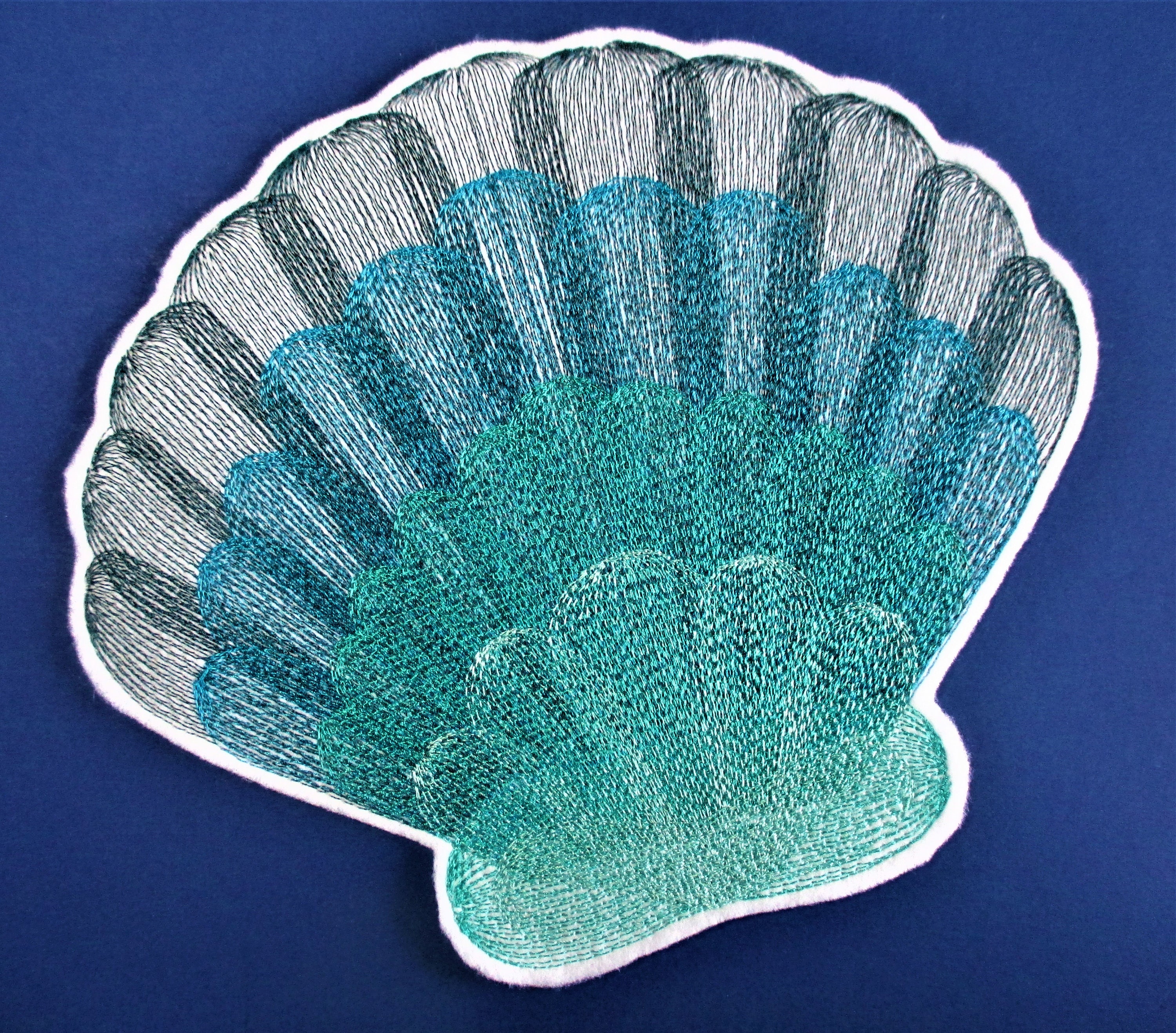 XL Embroidered Applique Sea Shell Beach Seashore Seaside - Etsy