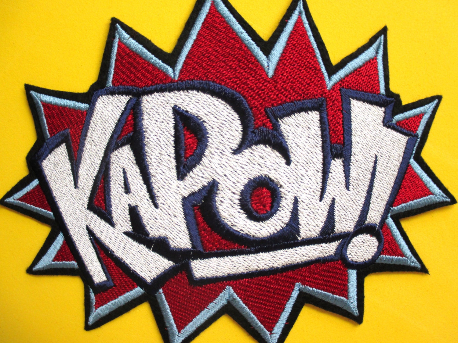Large Embroidered KAPOW Iron on Patch, Applique, Crafts and Decor ...