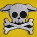 Large Embroidered Pup, Puppy Skull Applique Patch, Iron On, Sew On ...