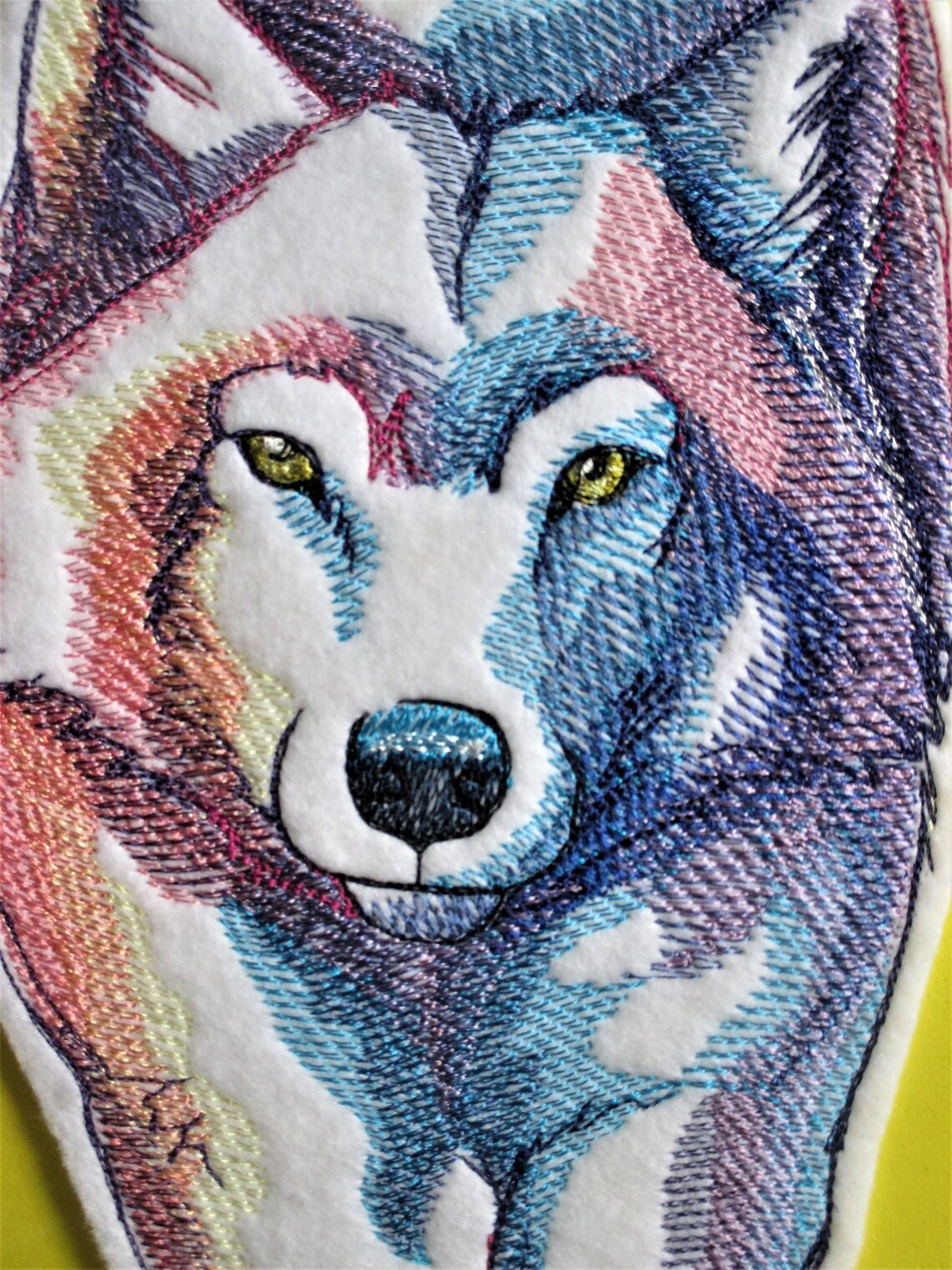 JUMBO Embroidered Dreamy Wolf Applique Patch 12.50 Inches - Etsy