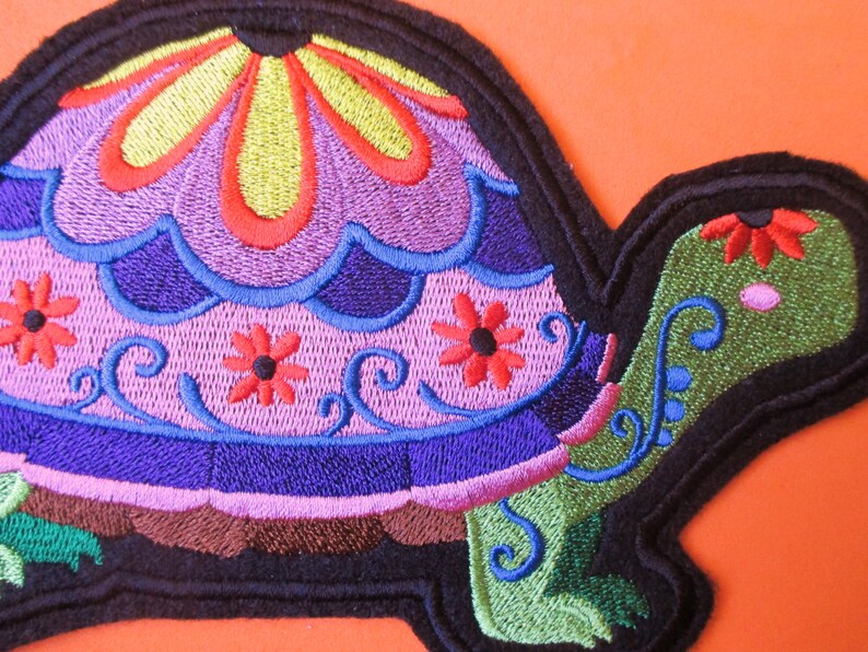 Extra Large Embroidered Turtle Applique Patch Iron on or Sew - Etsy