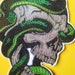 JUMBO Embroidered Skull and Snake Applique Patch, Military Patch, Biker ...
