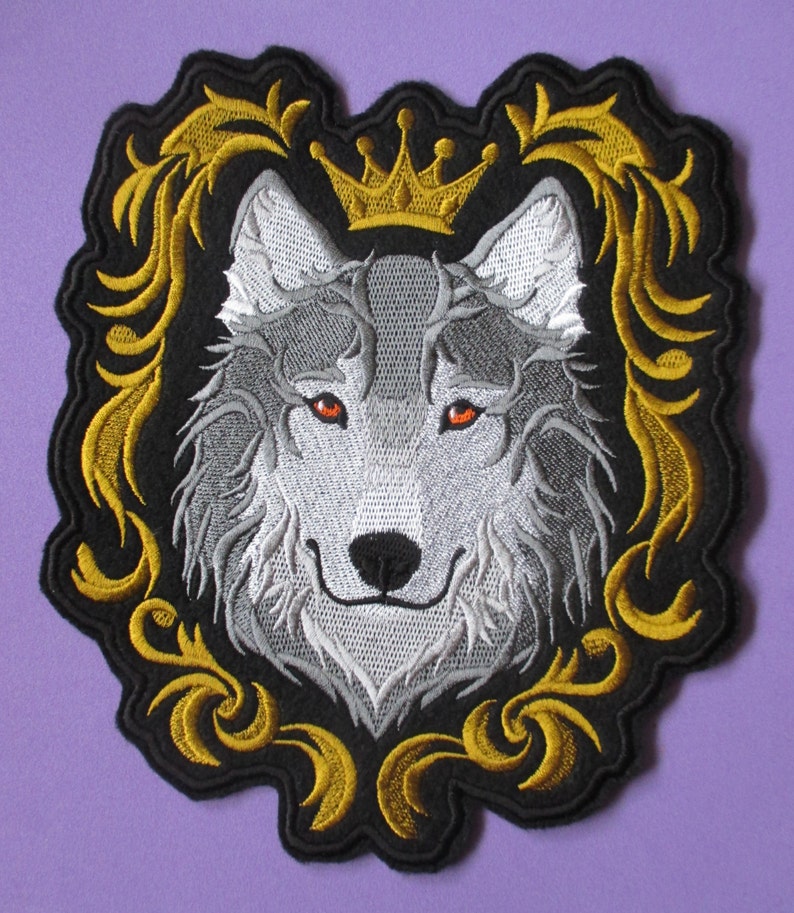 Extra Large Baroque Wolf Applique Patch Wild Wolf Wildlife - Etsy