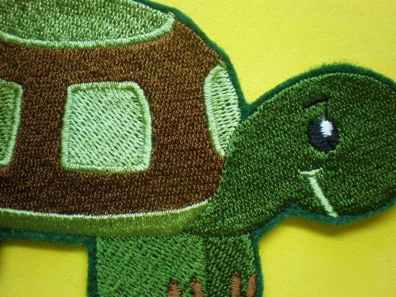 Embroidered Turtle Iron On Applique Patch Childrens Applique | Etsy