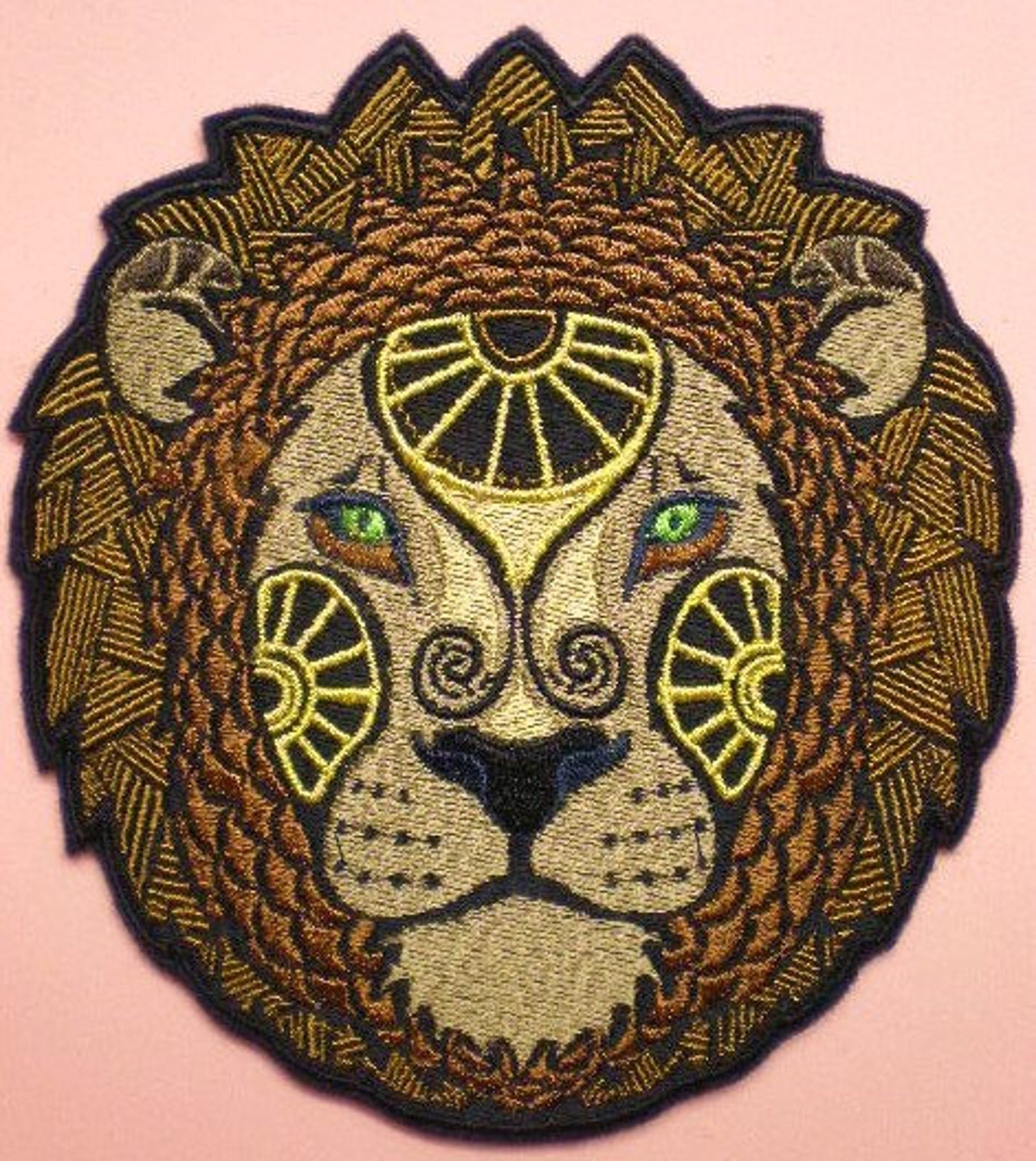 Large 5 1/2 by 5 Inch Embroidered Leo the Lion Astrology Sign Iron on ...