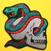 Large Embroidered Skull With Snake Applique Patch, Iron on or Sew on ...