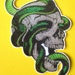 JUMBO Embroidered Skull and Snake Applique Patch, Military Patch, Biker ...