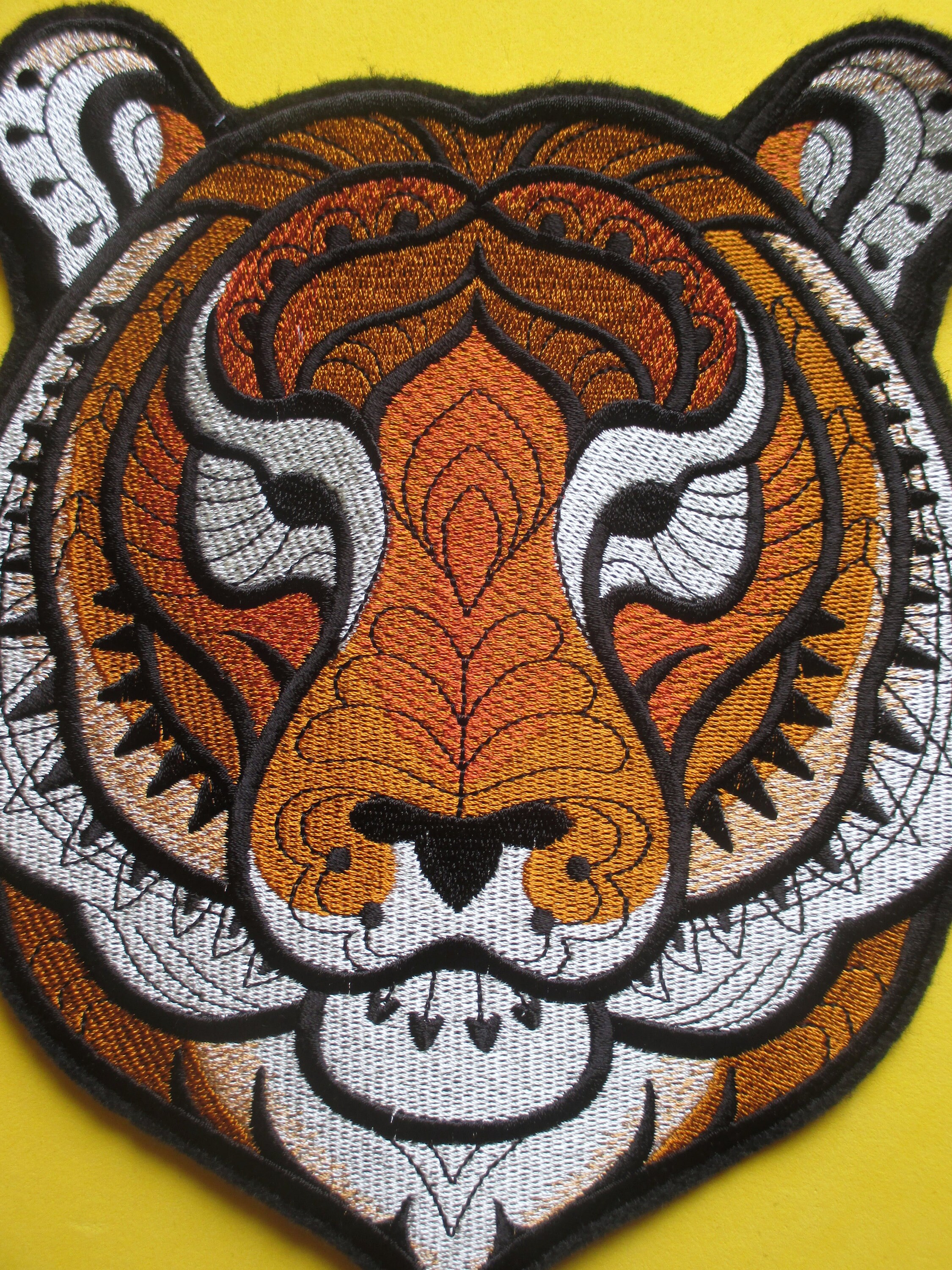 Extra Large Embroidered Ornate Tiger Applique Patch Iron On | Etsy