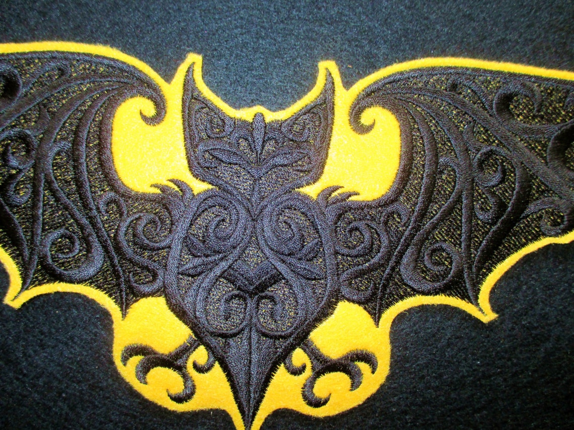 Jumbo Embroidered Bat in a Barogue Style With 11 1/2 Inch Wing - Etsy