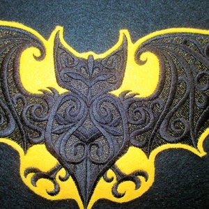 Jumbo Embroidered Bat in a Barogue Style With 11 1/2 Inch Wing Span ...