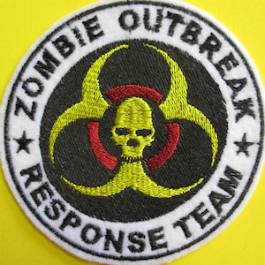 Embroidered 4 Inch Zombie Outbreak Response Team Badge, Zombie Applique Patch, Zombies, Iron on ...