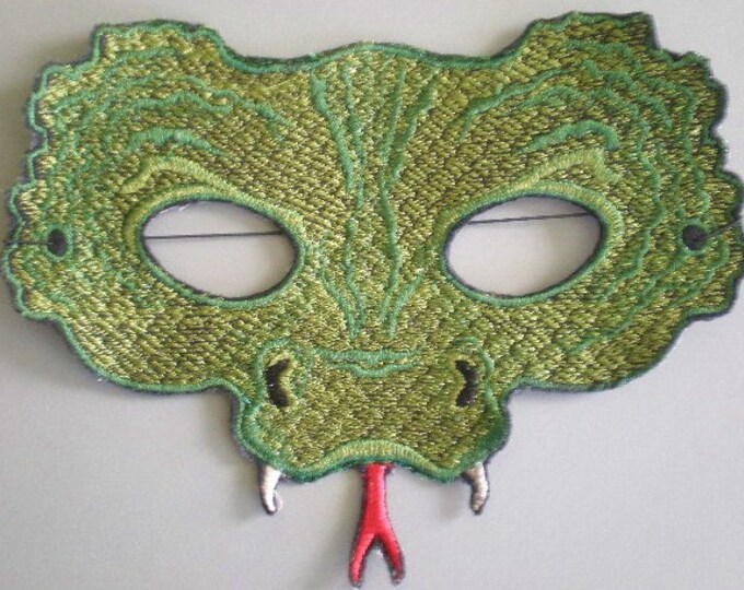 Embroidered Halloween Snake Mask, Childs Size Medium and Adult Size ...