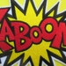 Extra Large Embroidered Super Hero KABOOM Iron on or Sew on Applique ...