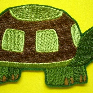 Embroidered Turtle Iron on Applique Patch, Childrens Applique, Clothing ...