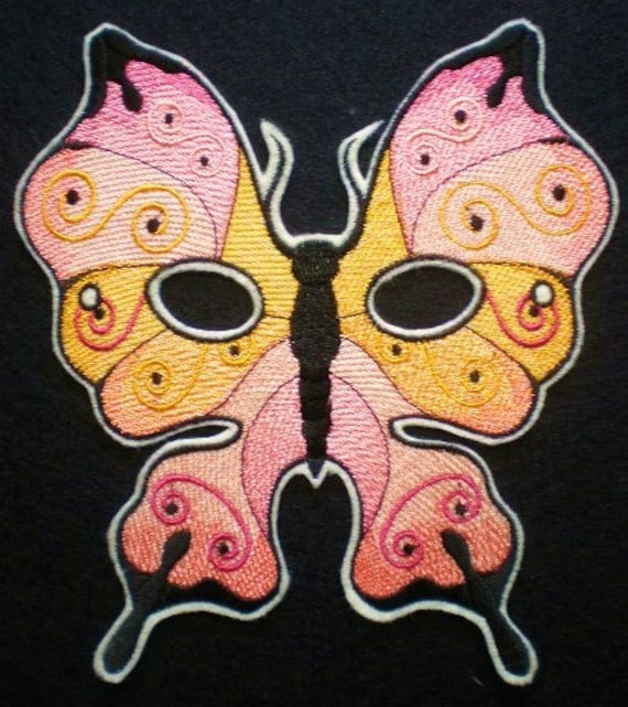 Embroidered Full Face Butterfly Mask Halloween Mask | Etsy