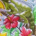 JUMBO Embroidered Iguana Applique Patch, Iron on or Sew On, Beach House ...