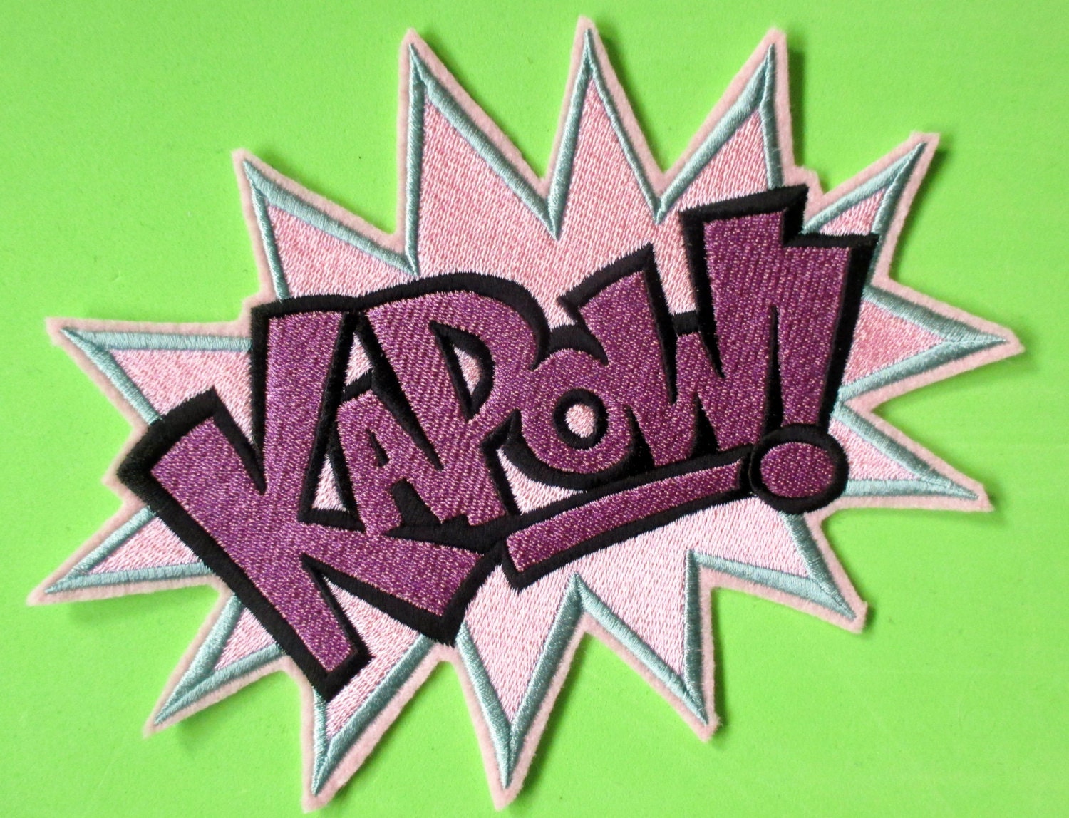Jumbo Size Kapow Embroidered Applique Patch Super Hero Patch - Etsy
