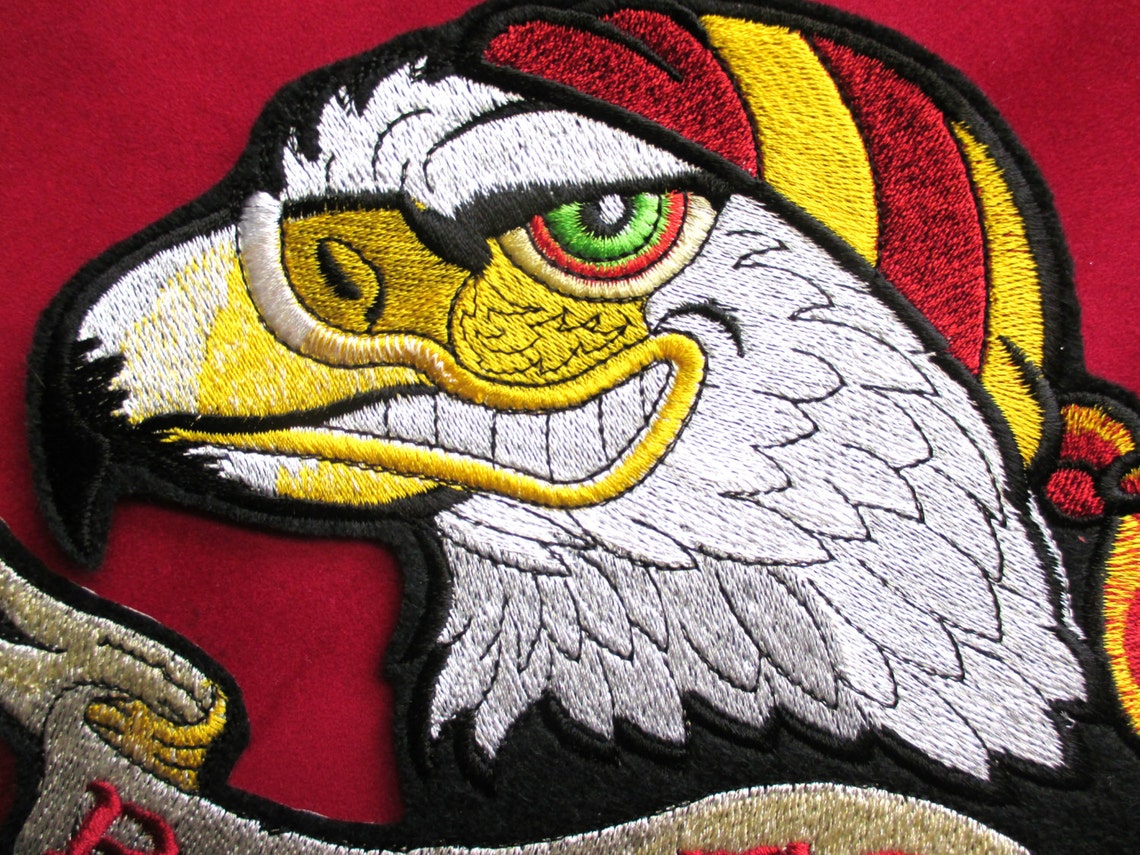 Jumbo Born to Ride, Eagle Motorcycle Biker Patch, Embroidered Patch is ...