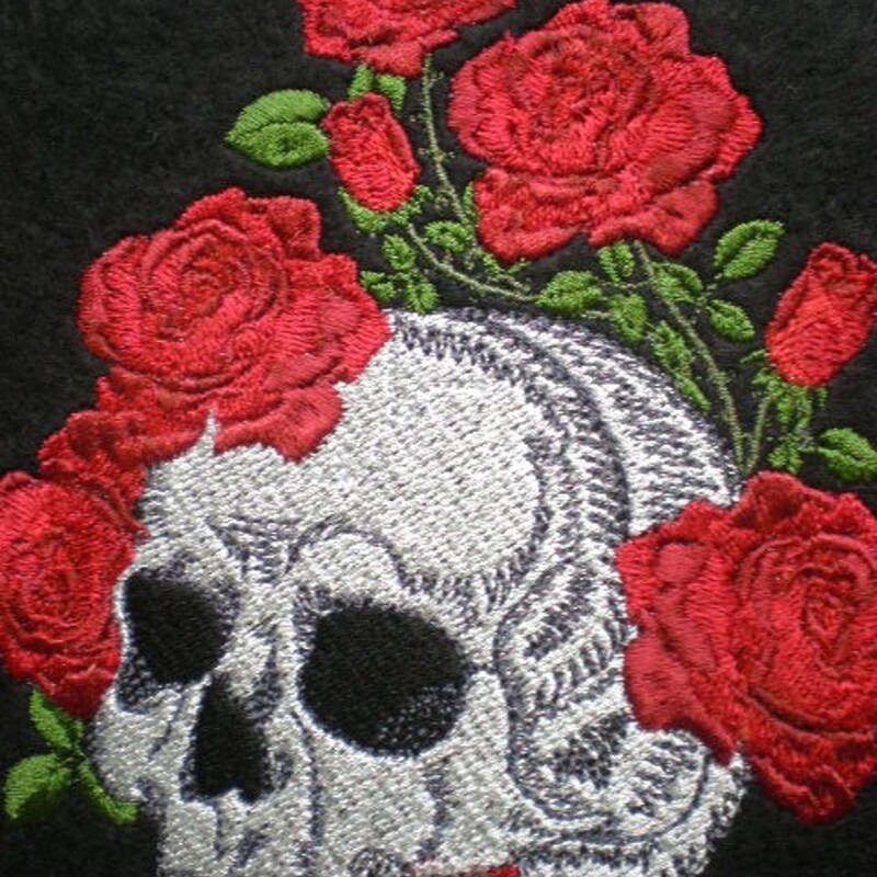 Embroidered Skull Patch - Etsy