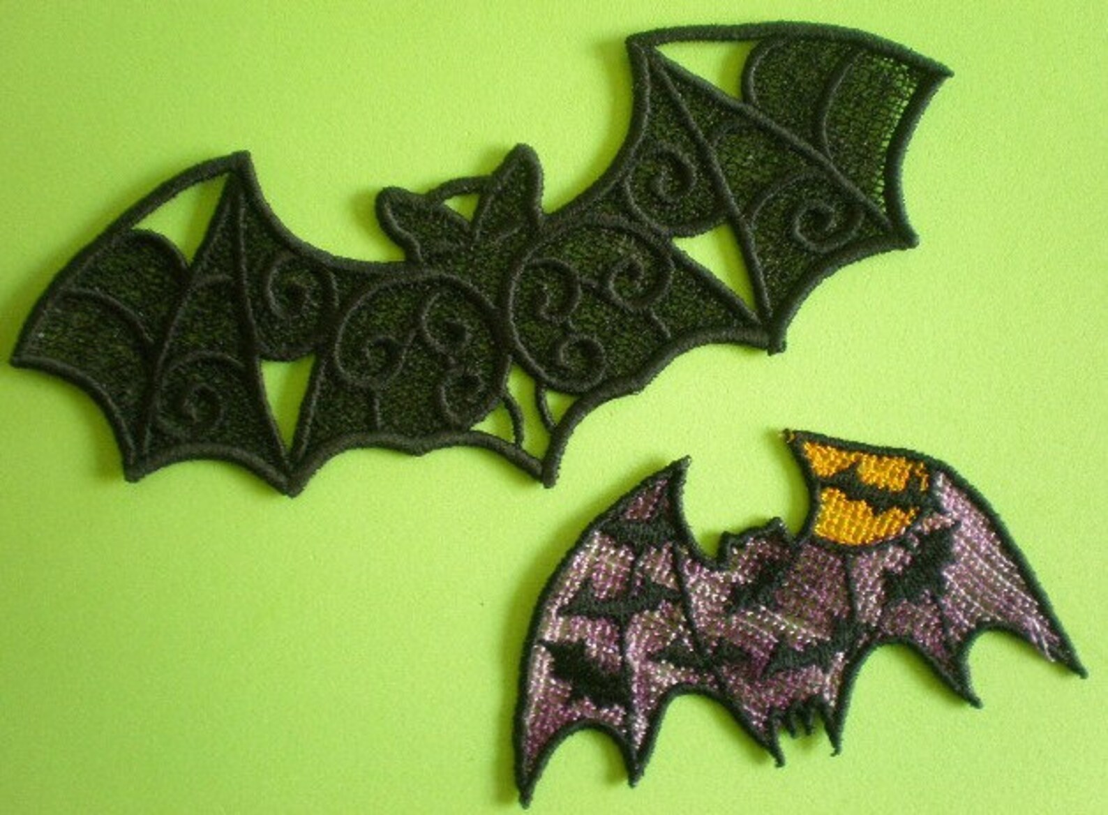 Bats Bats and More Bats. Embroidered Appliqued Lace or for - Etsy