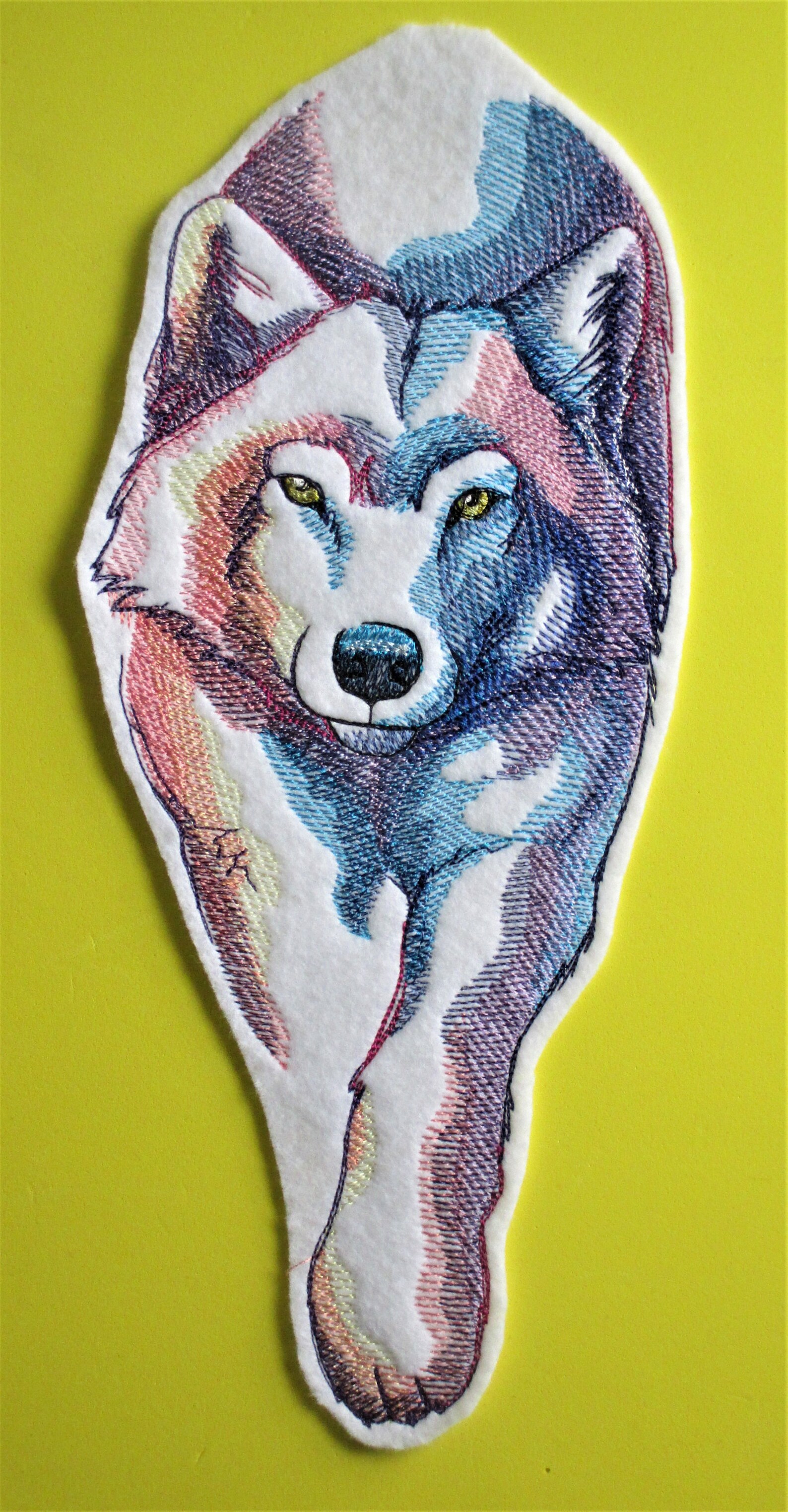 JUMBO Embroidered Dreamy Wolf Applique Patch 12.50 Inches | Etsy