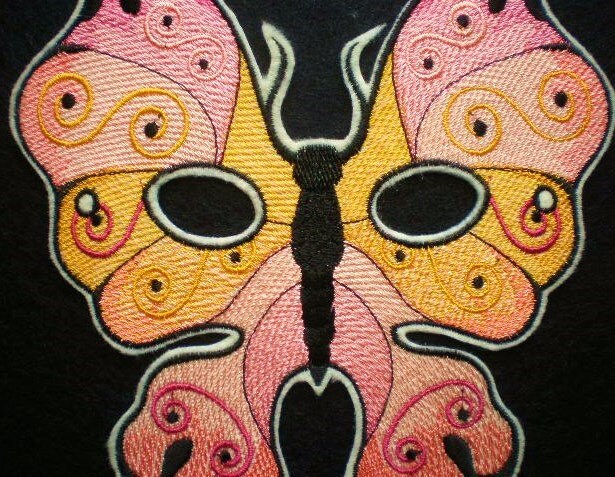 Embroidered Full Face Butterfly Mask Halloween Mask - Etsy