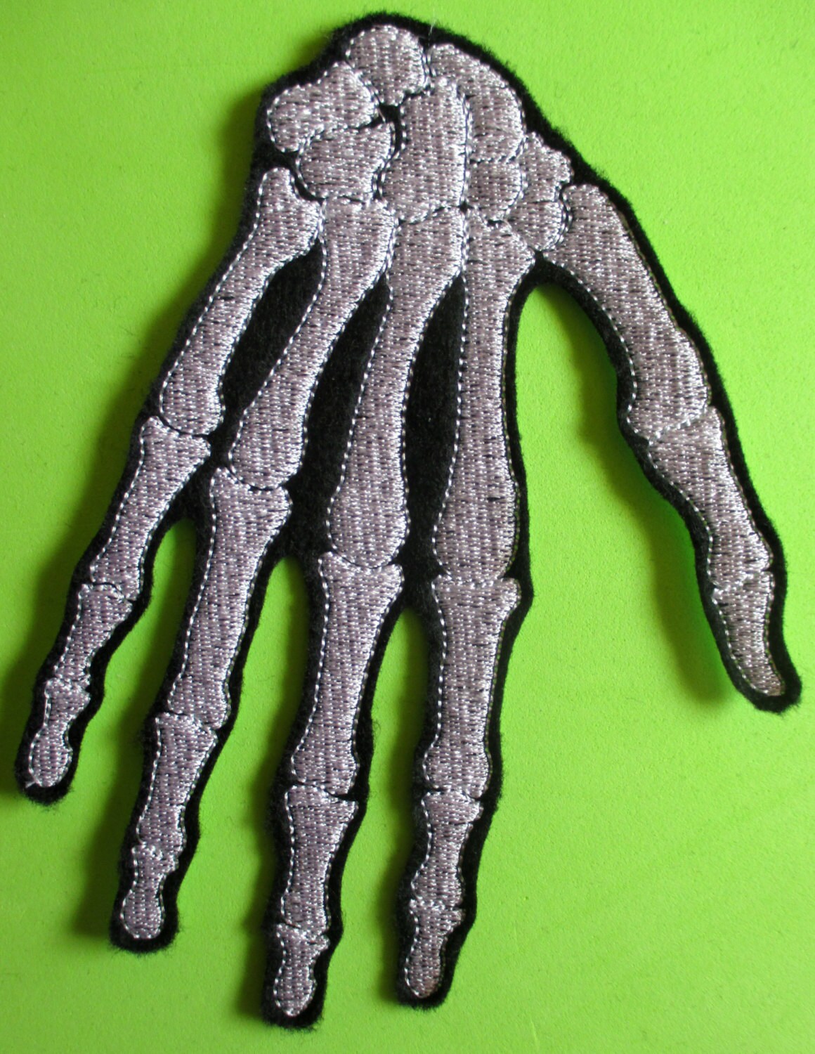 Large Embroidered Pair of Skeleton Hand Applique Patch - Etsy