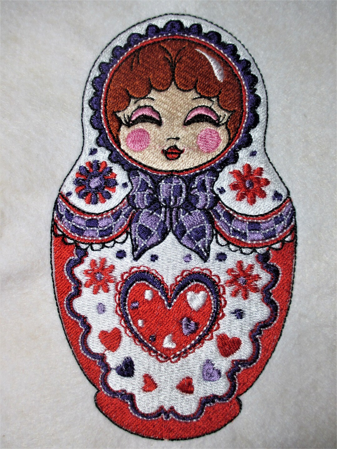 Large Embroidered Mamushka, Matryoshka, Babushka, Nesting Doll ...