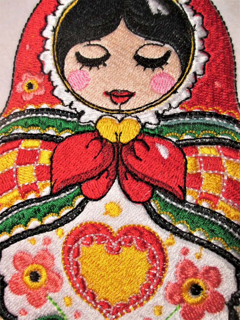 Large Embroidered Mamushka, Matryoshka, Babushka, Nesting Doll ...