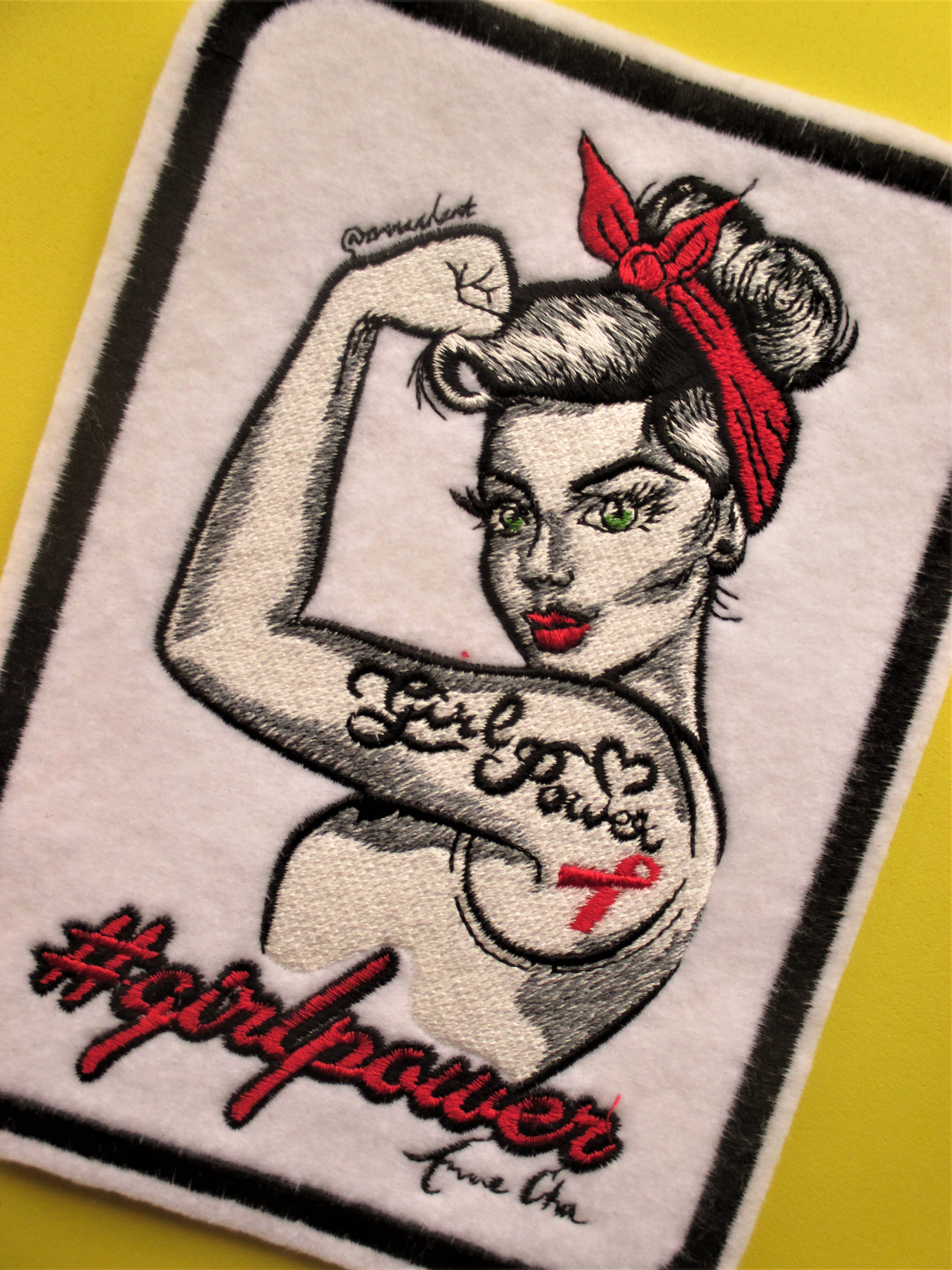 5 X 7 Large Embroidered Girl Power Applique Patch Rosie | Etsy