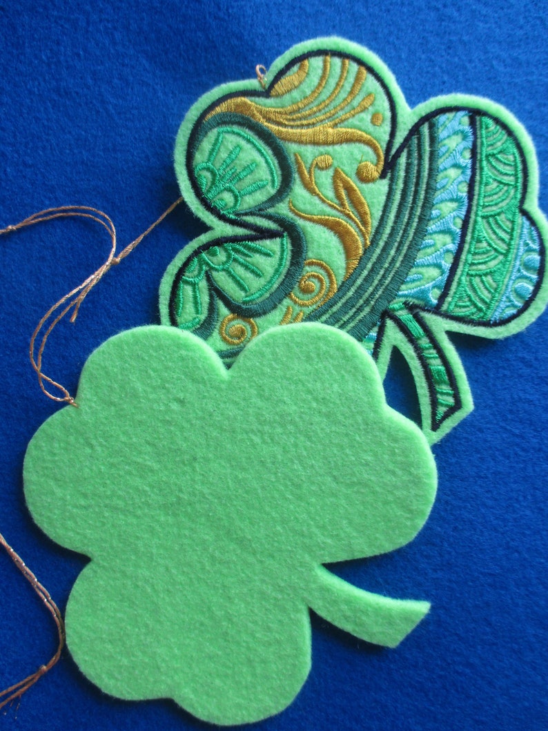 Embroidered Shamrock St Patrick's Day Hanging Ornament - Etsy