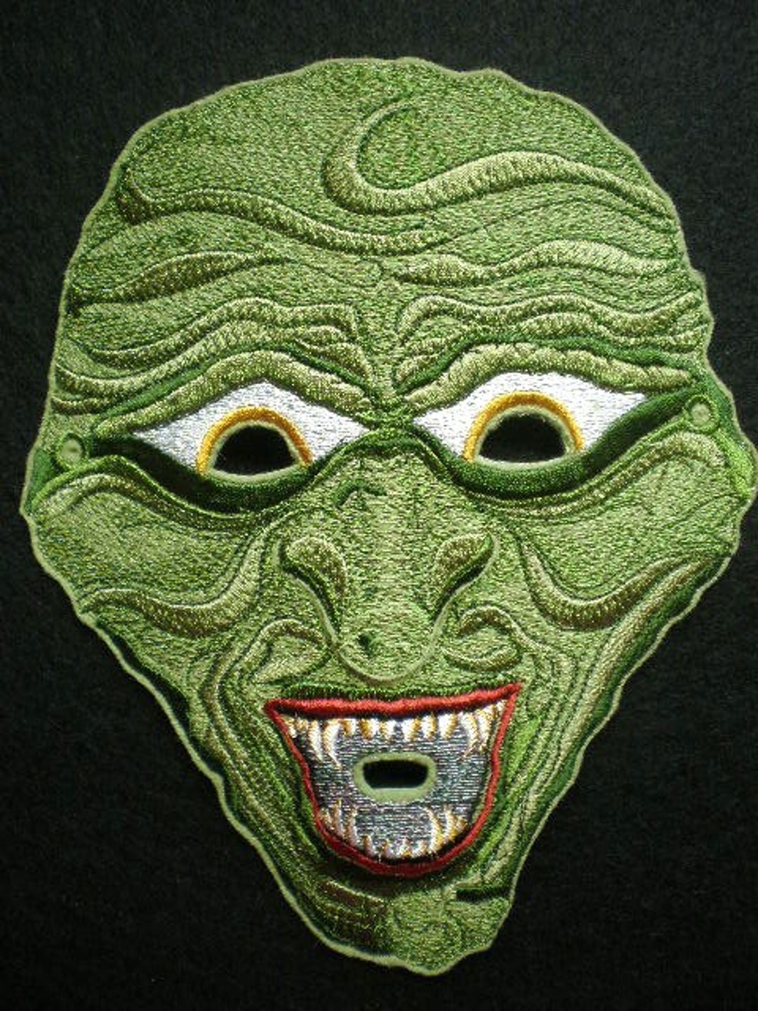 Embroidered Full Face Witch Mask, Halloween Mask, Costume Mask, Mardi ...