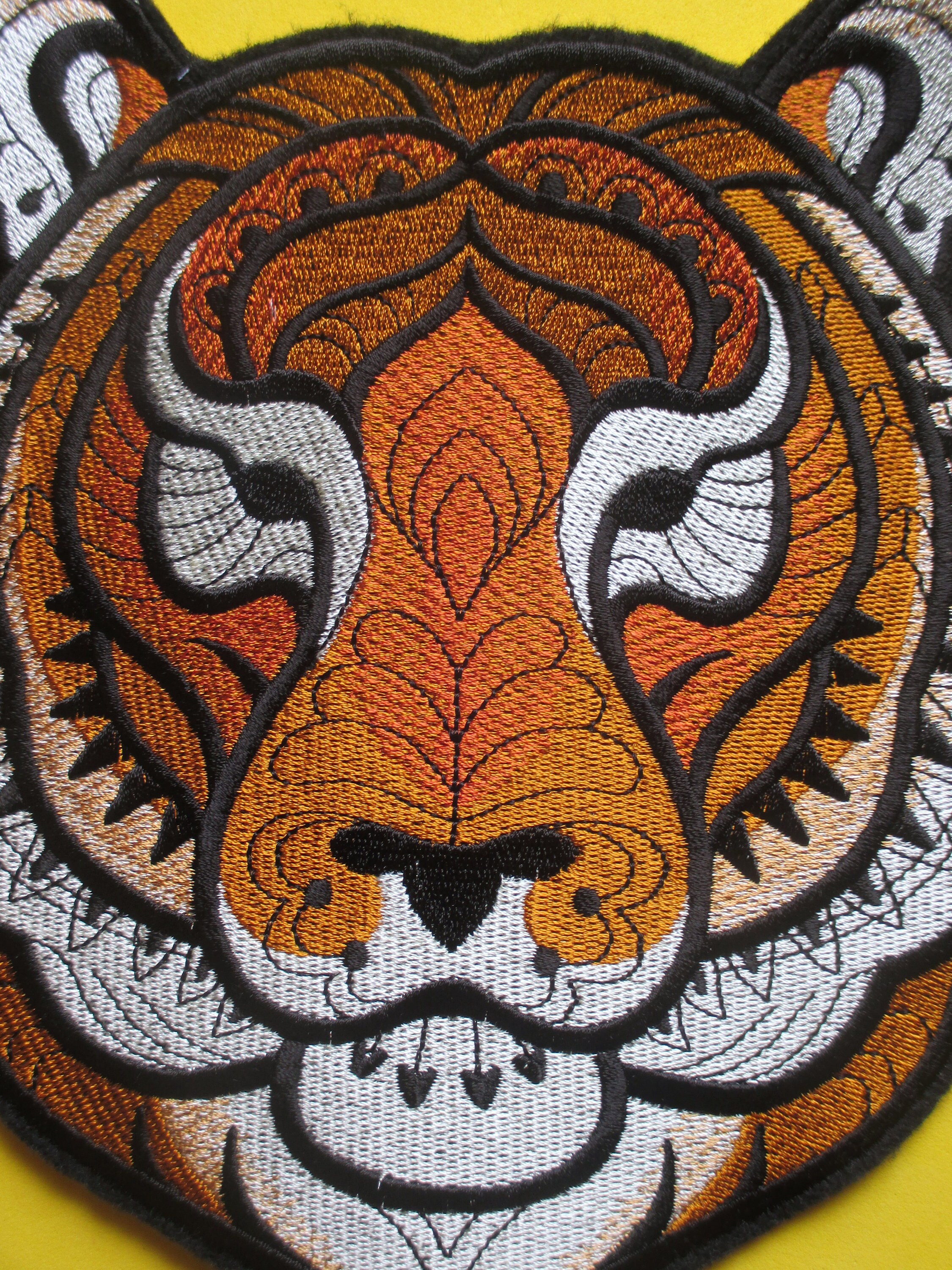 Extra Large Embroidered Ornate Tiger Applique Patch Iron On | Etsy