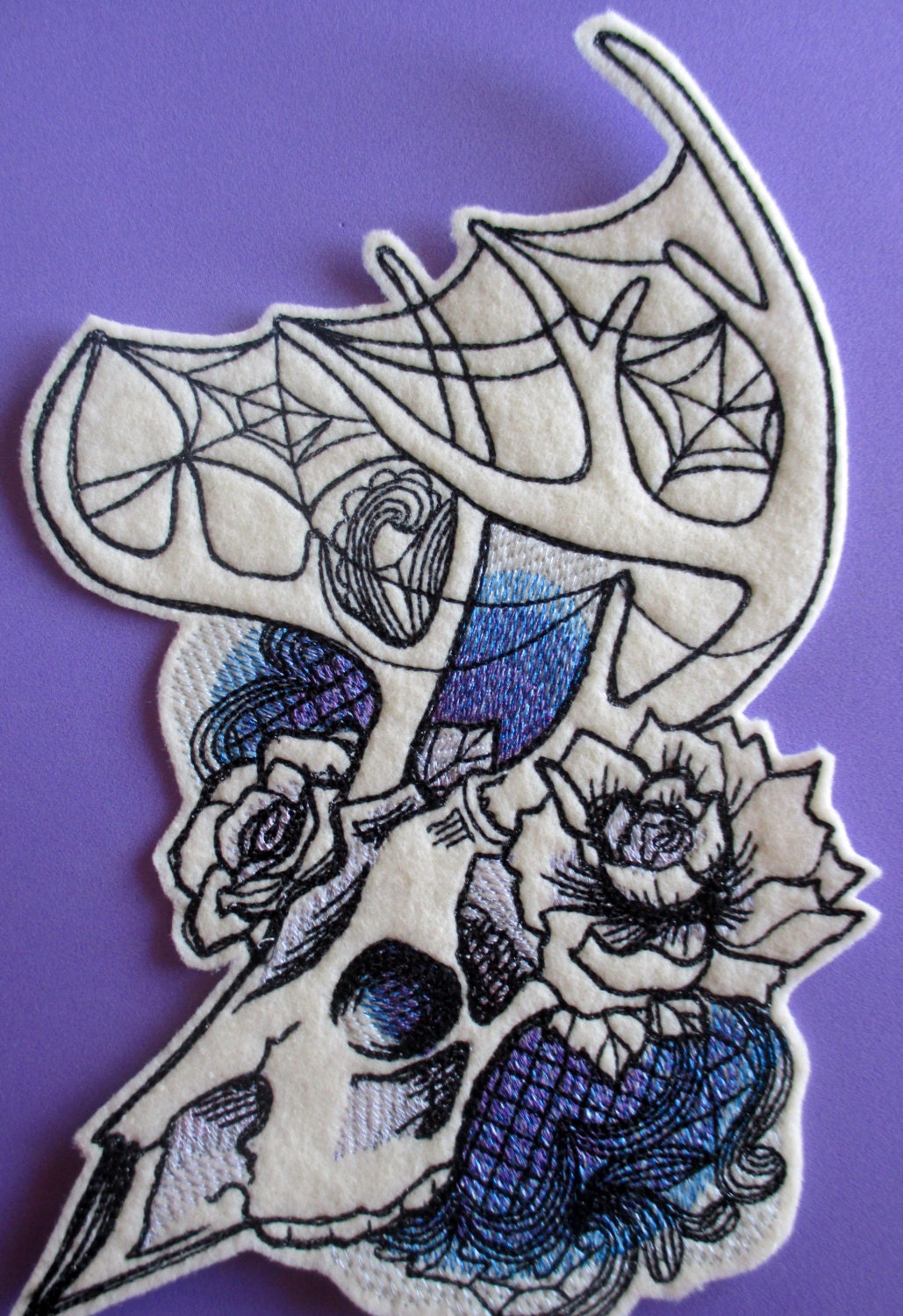 Extra Large Embroidered Phantasm - Deer Skull Applique Patch, Deer ...
