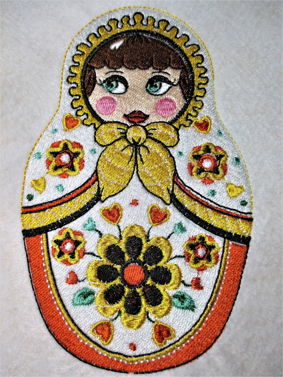 Large Embroidered Mamushka, Matryoshka, Babushka, Nesting Doll ...