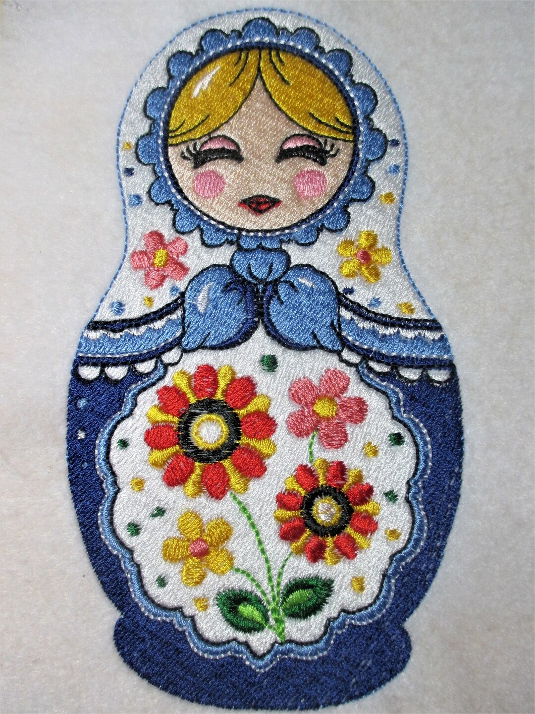 Large Embroidered Mamushka, Matryoshka, Babushka, Nesting Doll ...